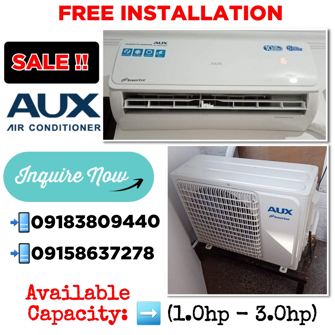 Aux Inverter Split Type Aircon, TV & Home Appliances, Air Conditioning ...