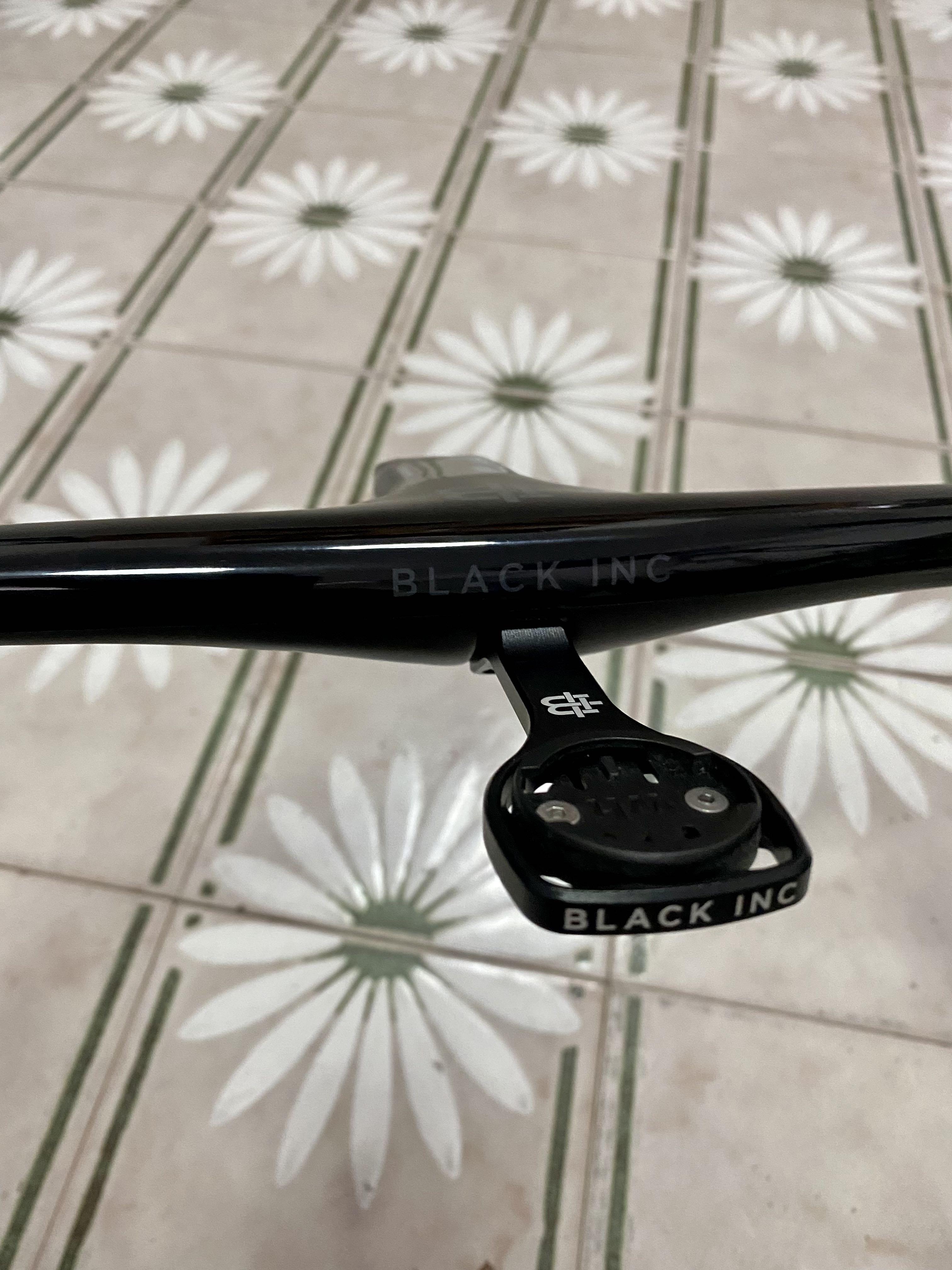 Black Inc Integrated Bar 38cm 380mm x 100mm Authentic Carbon with mount ...