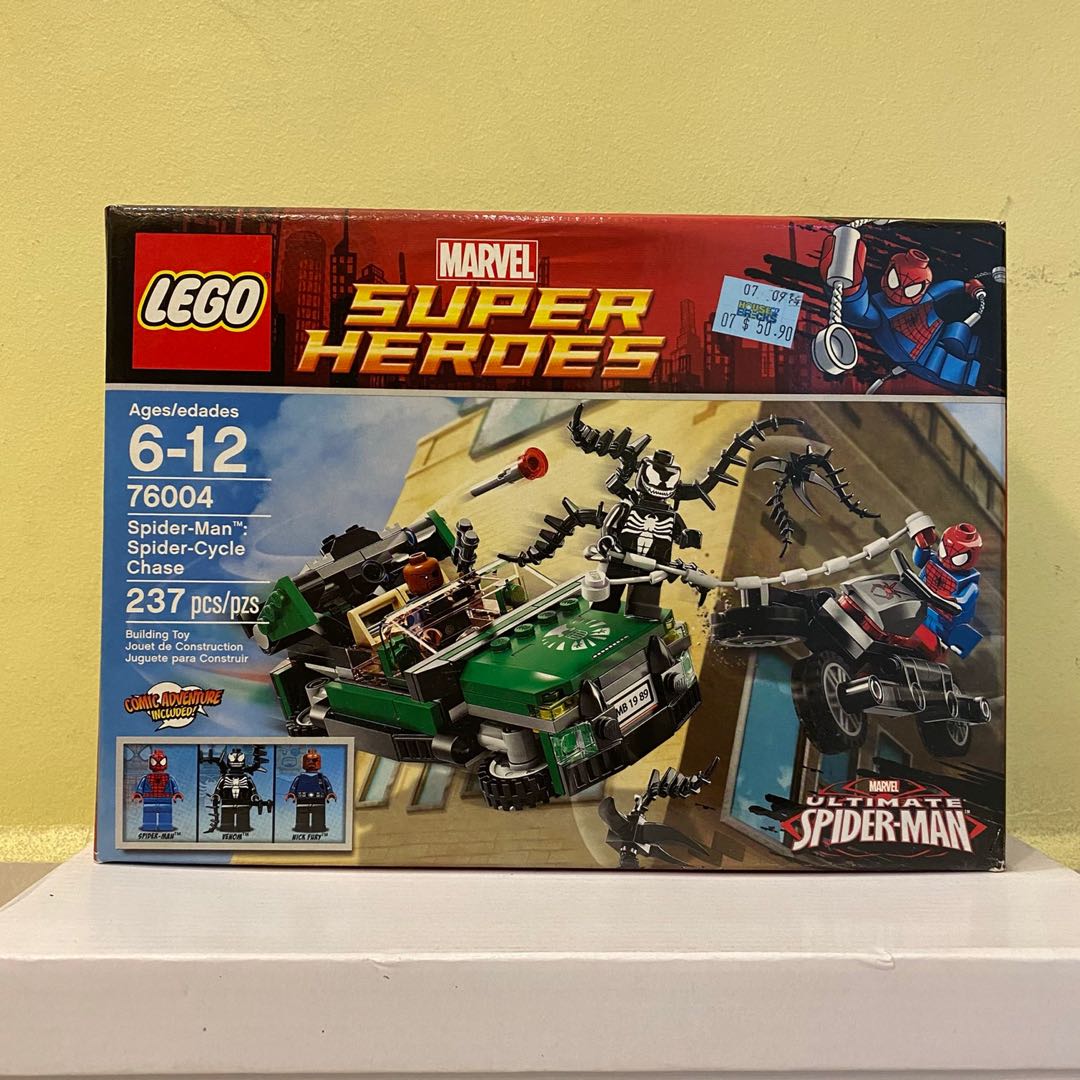 (BNIB) Lego 76004 - Spider-Man: Spider-Cycle Chase, Hobbies & Toys ...