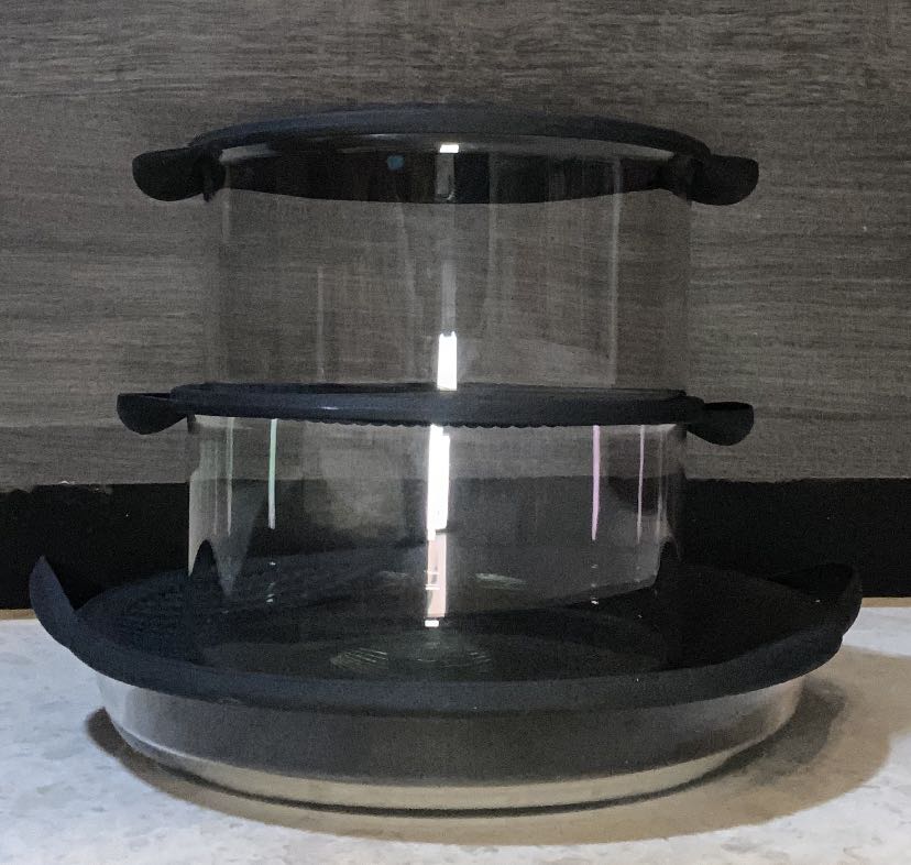 3 piece Bodum Borosilicate Glass Baking Dish with Lid, Furniture & Home ...