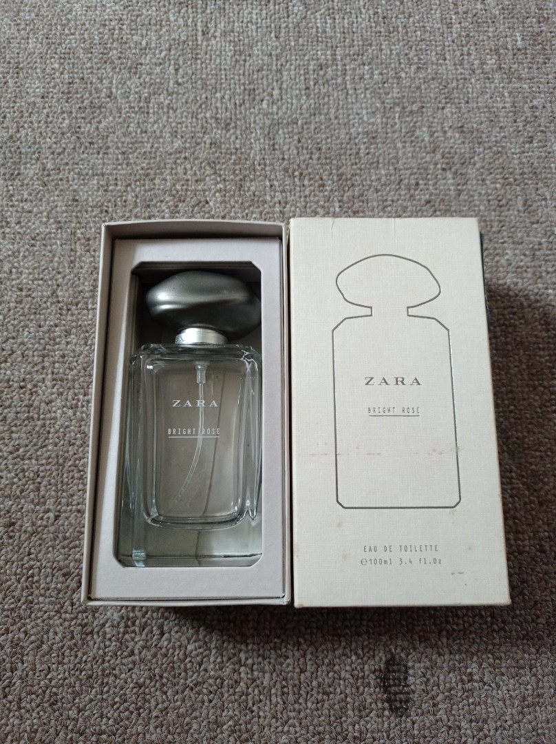Botol parfum zara bright rose lengkap box, Kesehatan & Kecantikan ...