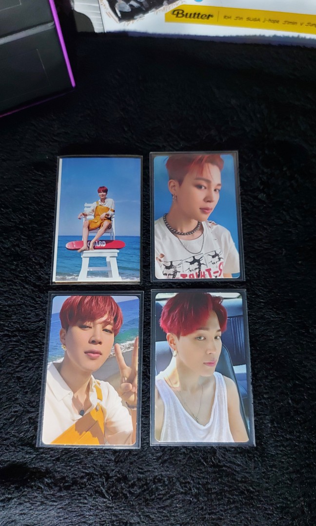 BTS Butter photocard SET ( RM, Jin, Yoongi, Jhope, Jimin, Jungkook) - Peaches/Cream Version, POB ...