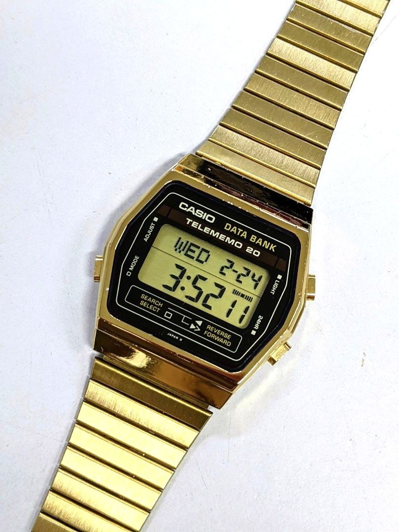 CASIO DATABANK DB-200G QW-502 VINTAGE 1986, Men's Fashion, Watches ...