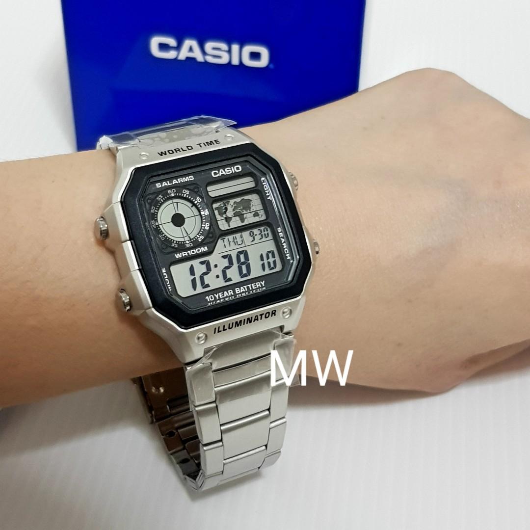 Casio Digital men Watch ae1200 ae-1200 ae-1200whd brand new, Men's ...