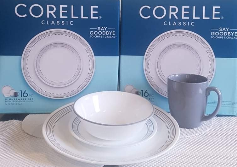 Corelle Classic Collection, Mystic Gray, Furniture & Home Living ...