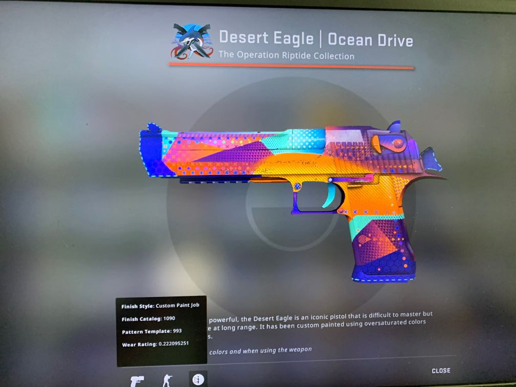 CSGO DESERT EAGLE OCEAN DRIVE FT, Video Gaming, Video Games, Others on ...