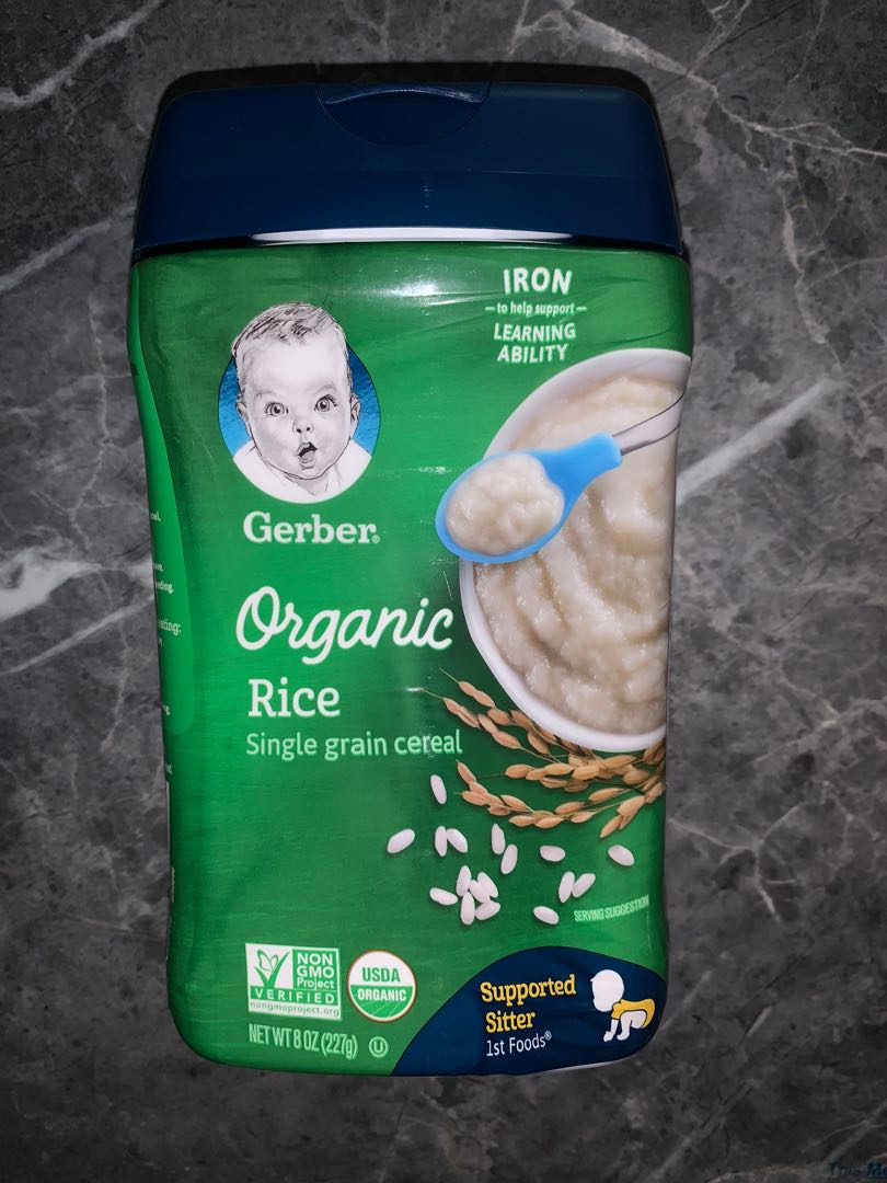 Gerber Cereal (Organic Rice Single Grain), Babies & Kids, Nursing ...