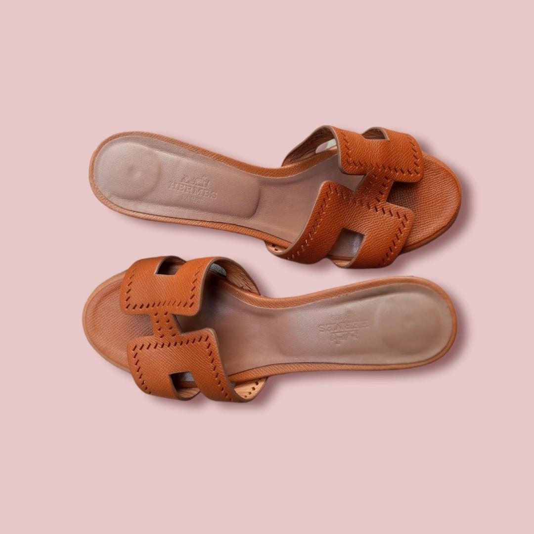 Hermes Semelle Cuir sandals, Women's Fashion, Footwear, Flats & Sandals ...