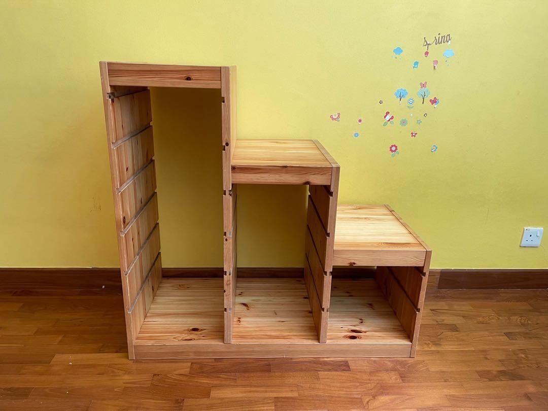 IKEA TROFAST pine wood children bookshelf shelves solid wood, Furniture ...