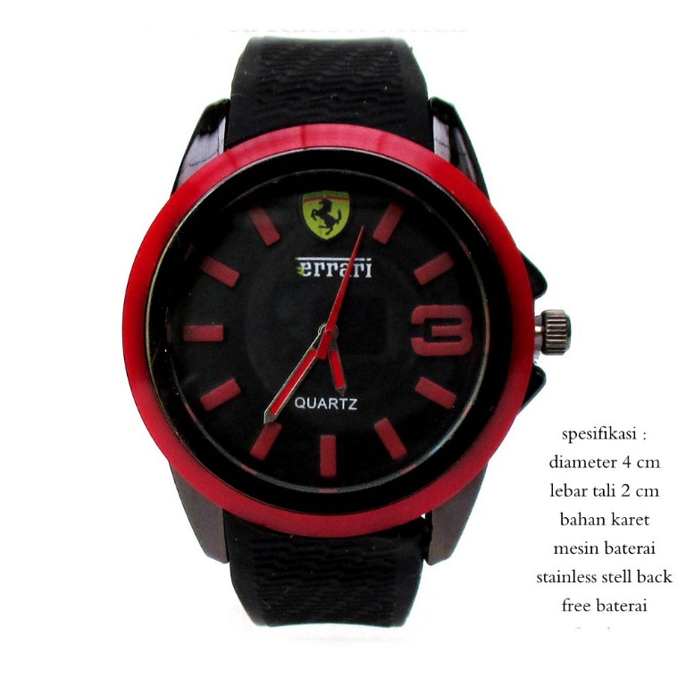 Jam Sport Pria Rubber Analog, Fesyen Pria, Jam Tangan di Carousell