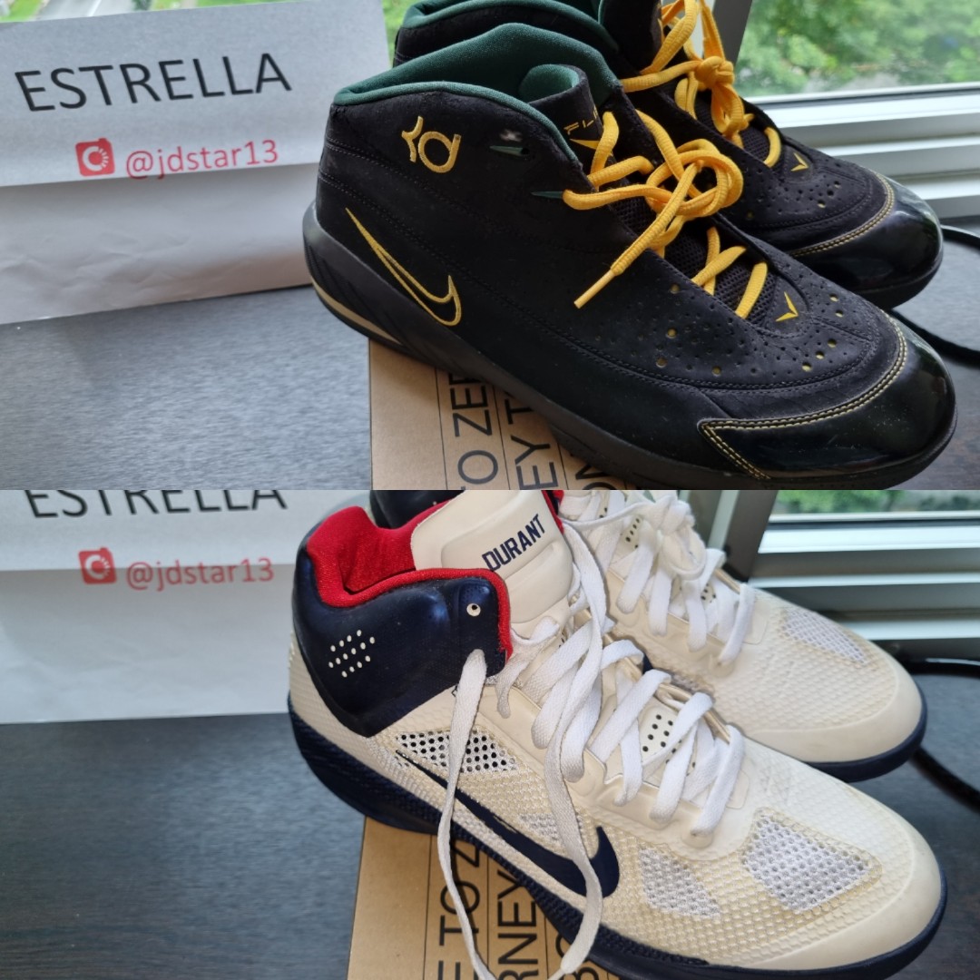KD Player Exclusive Nike Pairs (Hyperfuse/Flight Skool), Men's Fashion ...
