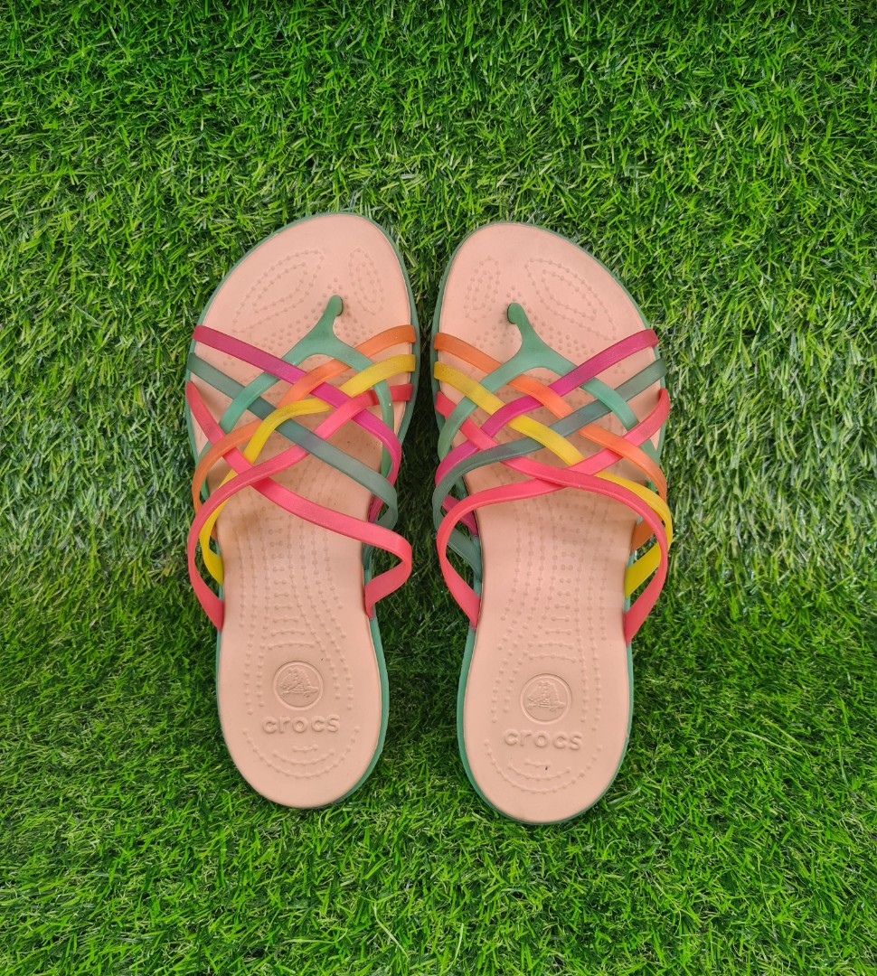 LIMITED EDITION CROCS RAINBOW STRAPPY SANDAL, Women's Fashion, Footwear ...