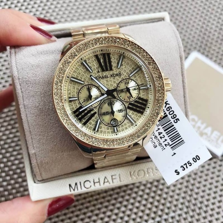 Michael Kors Wren Chronograph Crystal Pave Dial Women's Watch - MK6095 ...