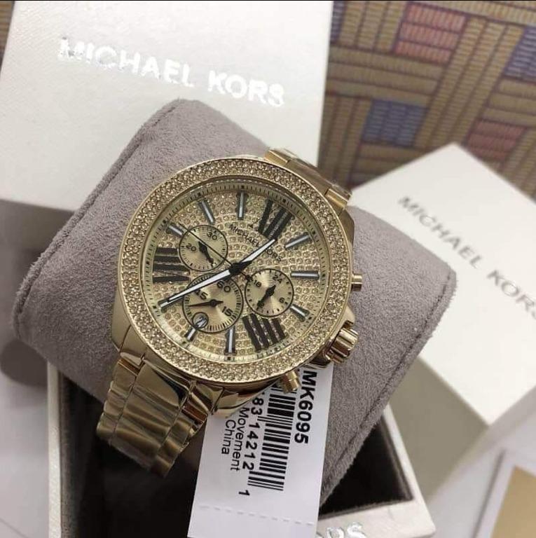 Michael Kors Wren Chronograph Crystal Pave Dial Women's Watch - MK6095 ...