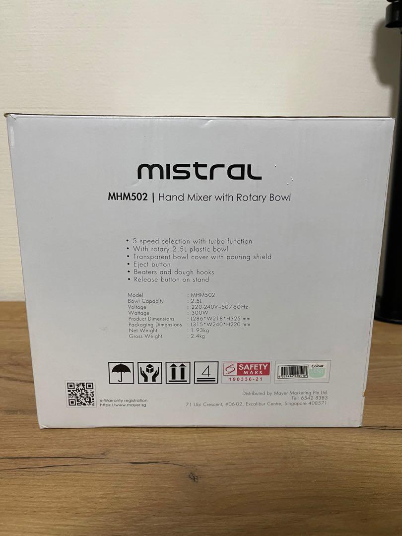 Mistral hand mixer with rotary bowl, TV & Home Appliances, Kitchen ...