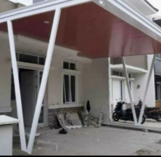 Modern Kanopi plavon pvc atap spandek polos, Properti, Dijual di Carousell