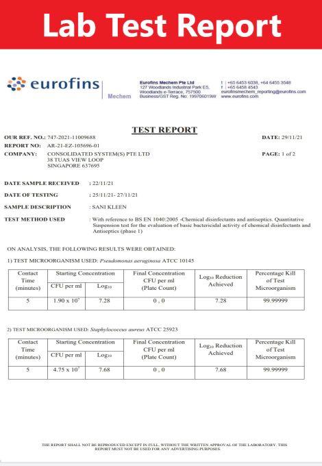 (NEA APPROVED) Disinfectant Liquid , Sani Kleen Disinfectant Liquid ...