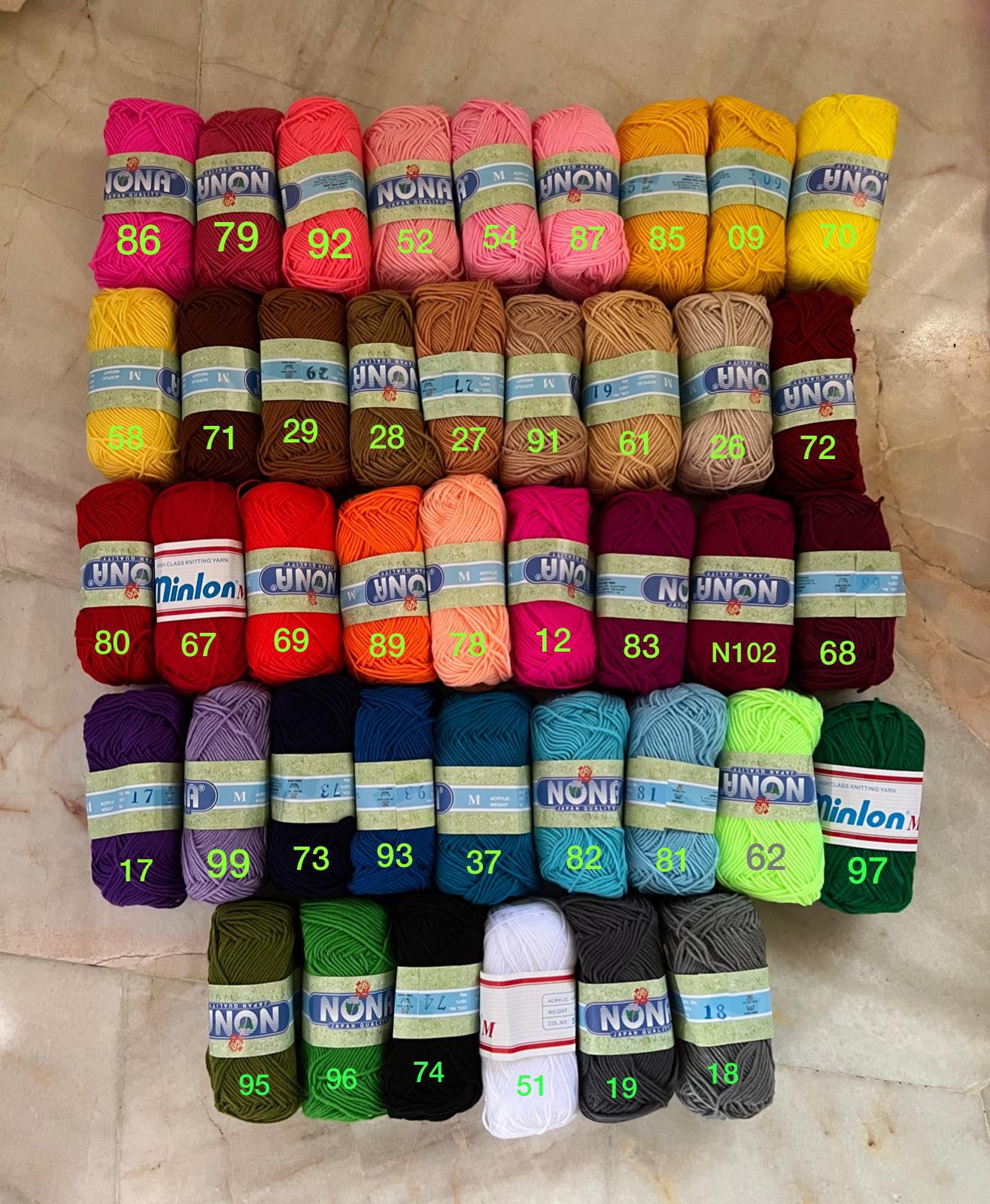 Nona Yarn Acrylic Yarn 40gm, Hobbies & Toys, Stationery & Craft ...