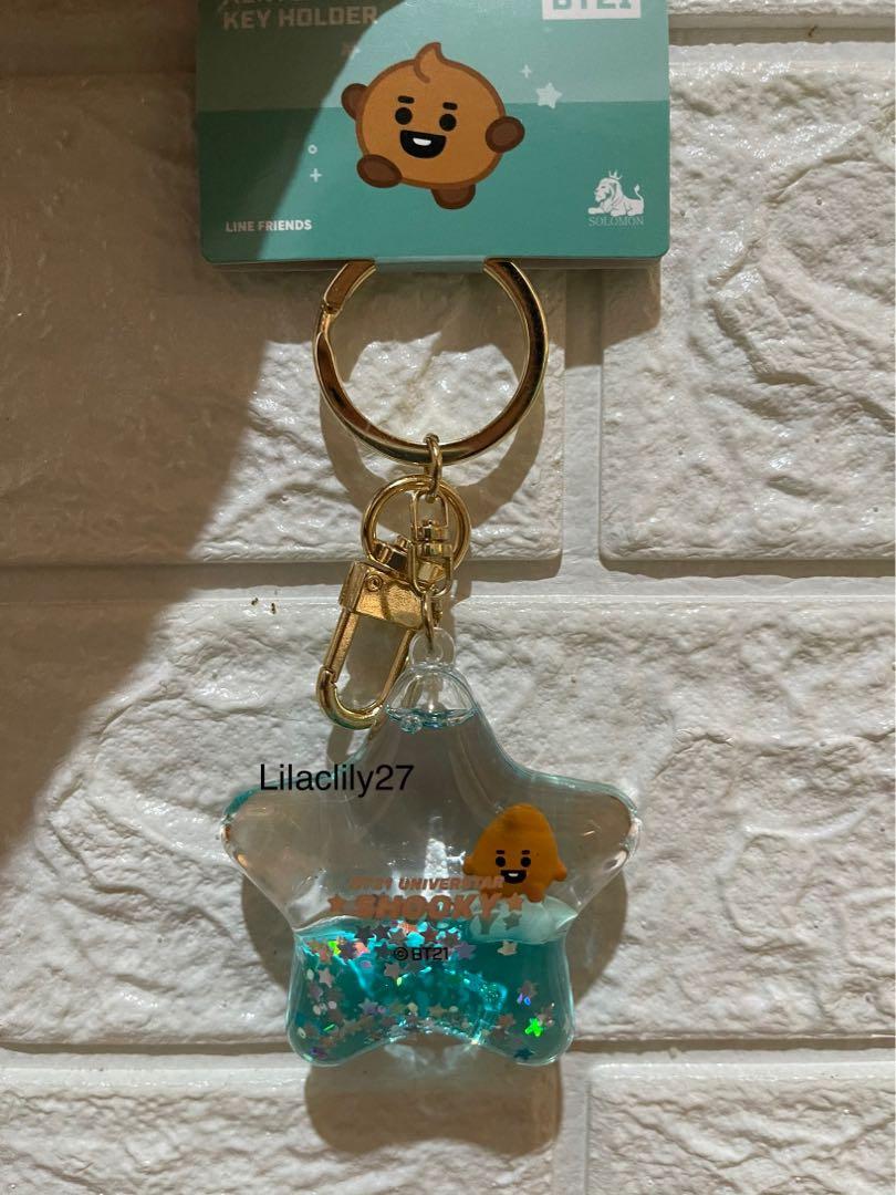 ONHAND OFFICIAL BT21 JAPAN SHOOKY ACRYLIC GLITTER KEYRING, Hobbies & Toys, Memorabilia ...