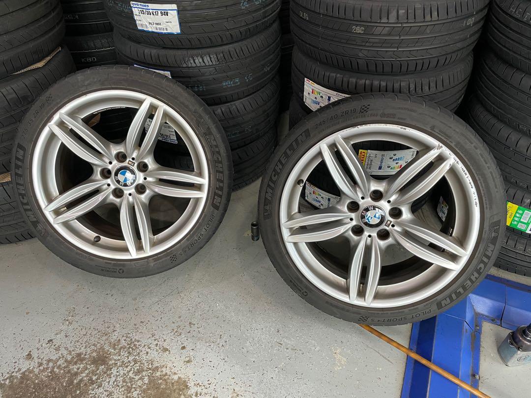 Original BMW M6 rims 19” silver, Car Accessories, Tyres & Rims on Carousell