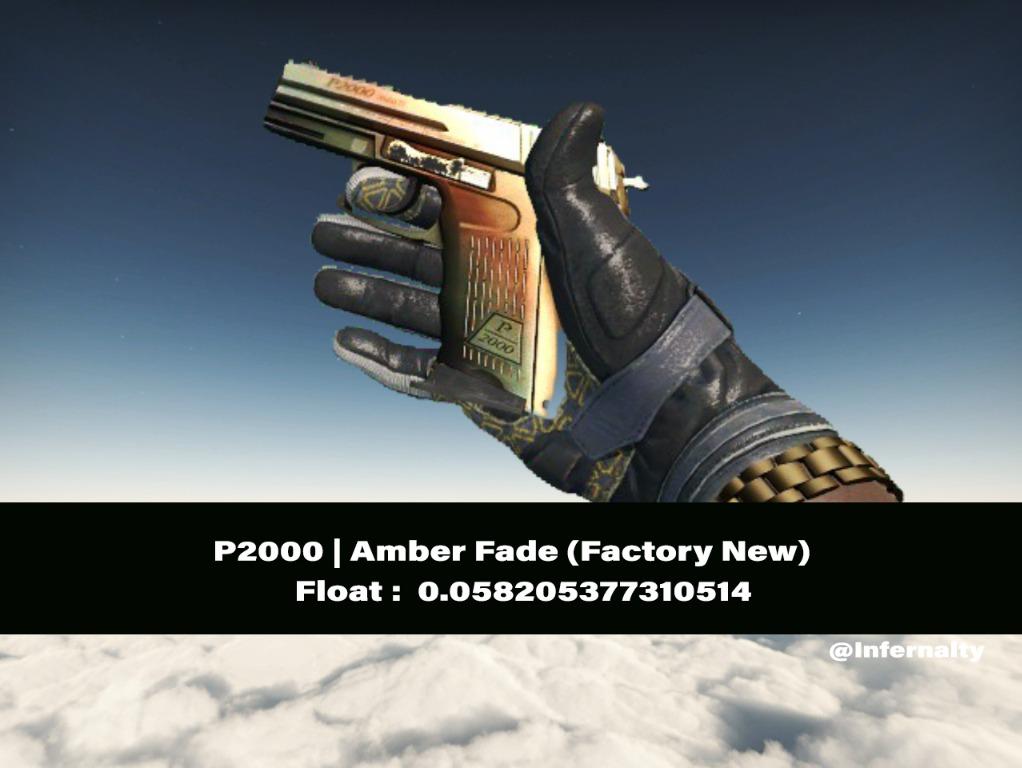 P2000 Amber Fade FN CSGO SKINS KNIVES, Video Gaming, Gaming Accessories ...
