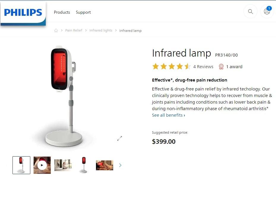 Philips Infrared Lamp, Health & Nutrition, Assistive & Rehabilatory ...