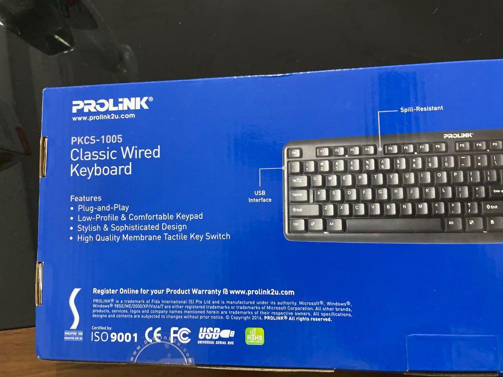 Prolink keyboard (Wired), Computers & Tech, Parts & Accessories ...