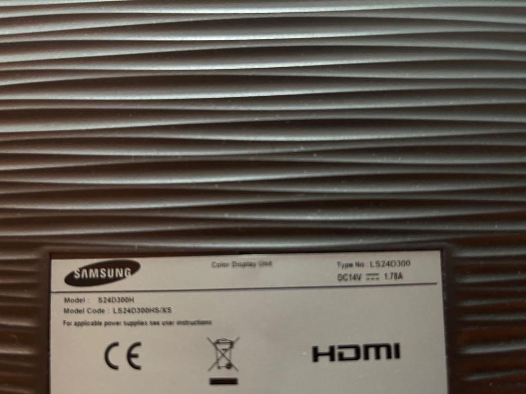 Samsung Monitor S24D300, Computers & Tech, Parts & Accessories, Monitor ...