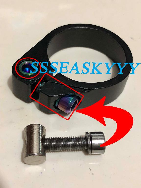 Seat Clamp Bolt & Barrel Nut Per Set Titanium Alloy Rainbow, Sports ...