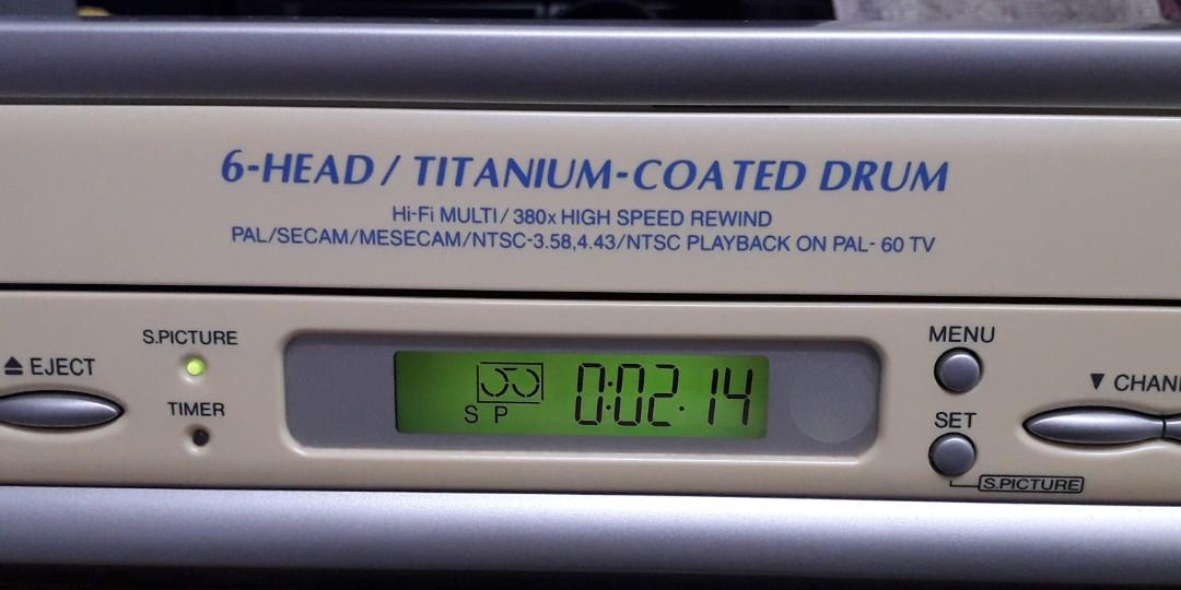 SHARP 6HEAD HI-FI STEREO VCR/VHS/VIDEO CASSETTE PLAYER/VIDEO CASSETTE ...