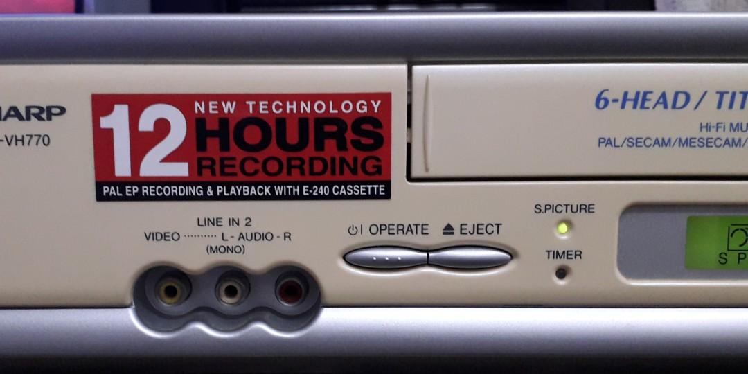 SHARP 6HEAD HI-FI STEREO VCR/VHS/VIDEO CASSETTE PLAYER/VIDEO CASSETTE ...