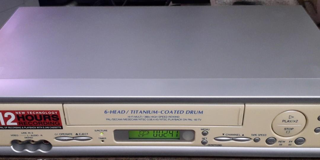 SHARP 6HEAD HI-FI STEREO VCR/VHS/VIDEO CASSETTE PLAYER/VIDEO CASSETTE ...