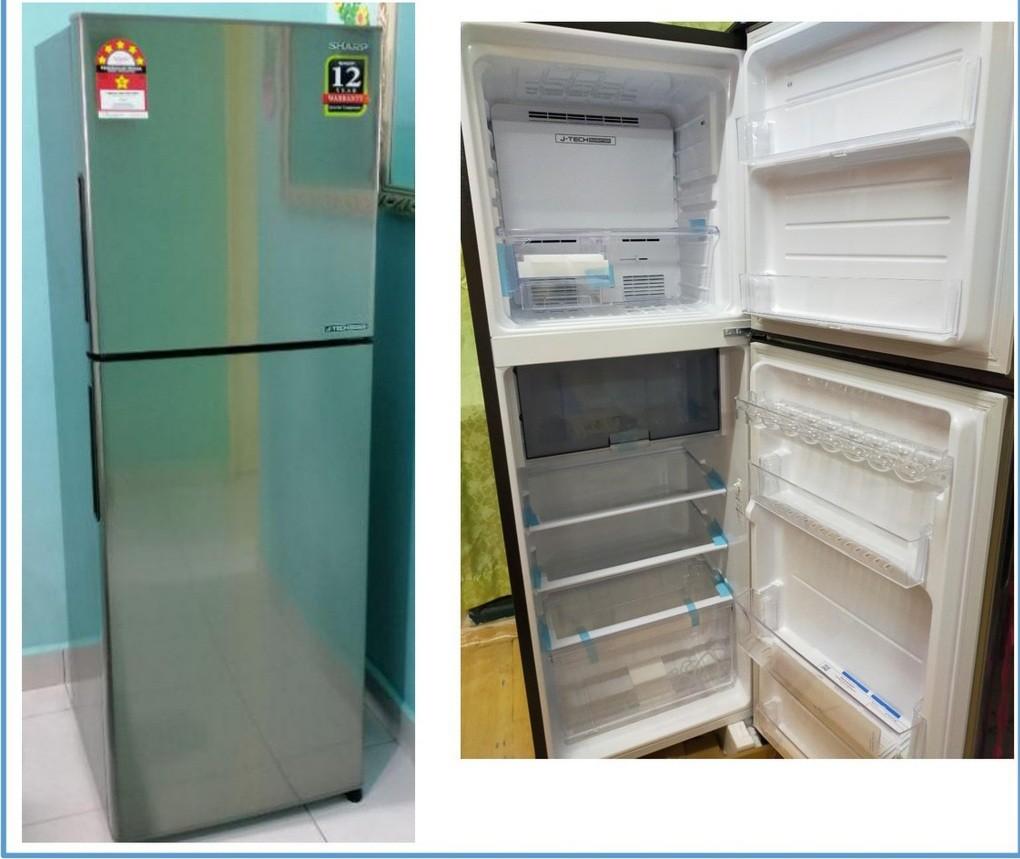 Sharp SJ286MSS 280L J-Tech Inverter 2-Door Fridge Refrigerator Peti ...