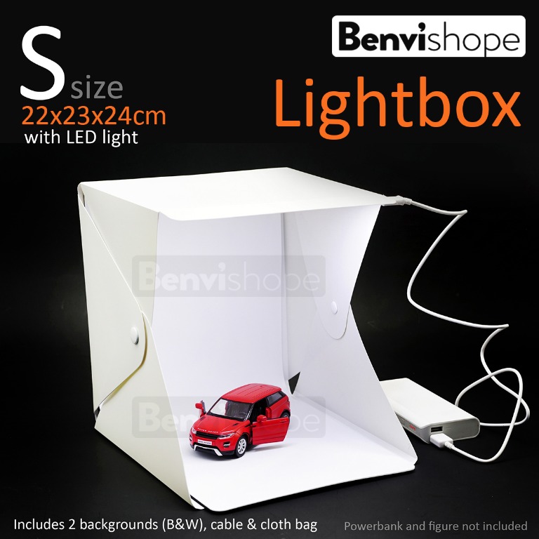 Small 20cm Lightbox Portable Photo Studio Light Box Folding Photography ...
