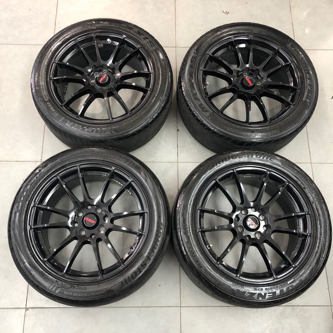 Sport Rim Rays Gram Light 16x7JJ PCD100/114, Auto Accessories on Carousell