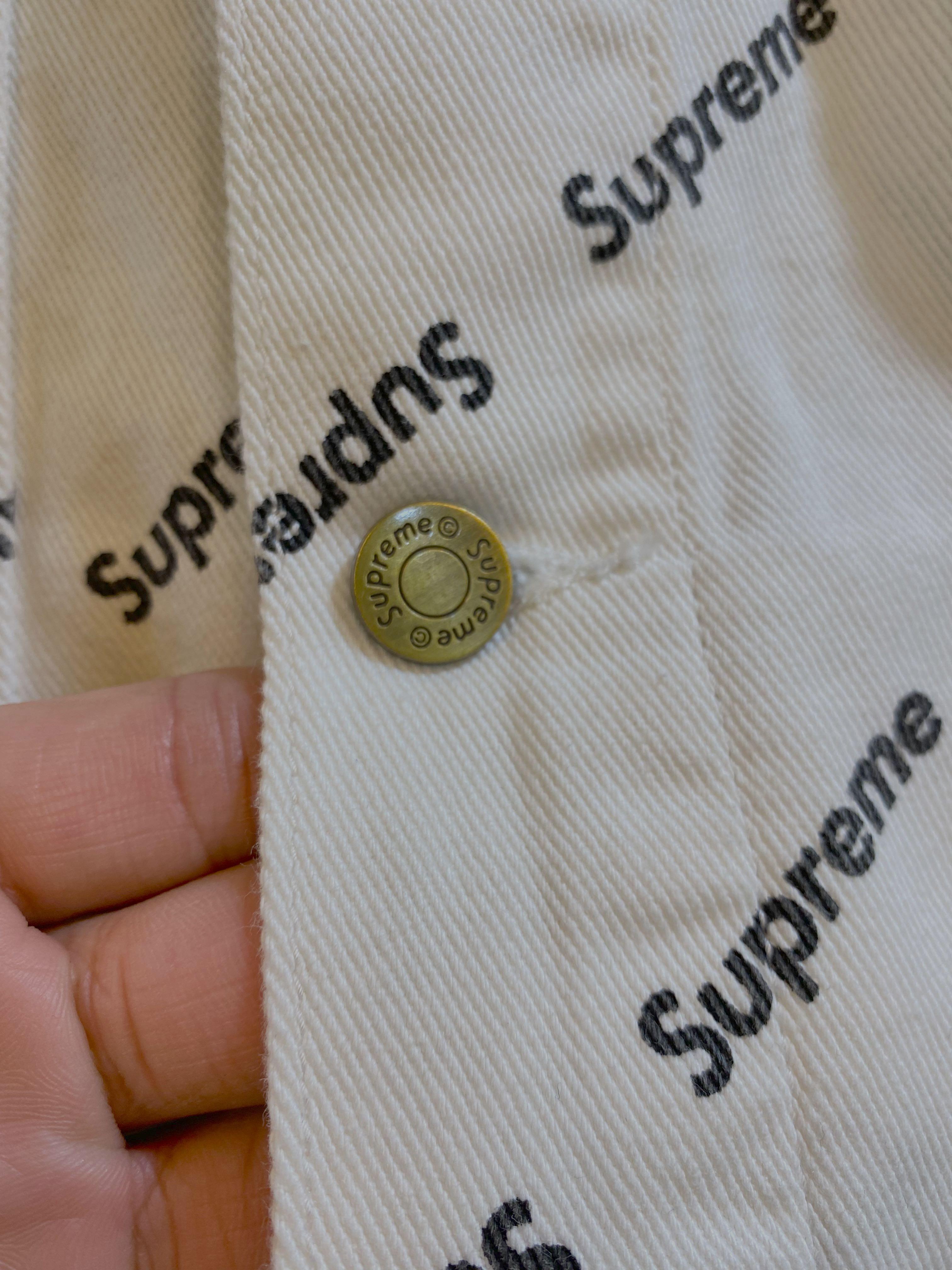 Supreme White Denim jacket, Men's Fashion, Tops & Sets, Formal Shirts ...
