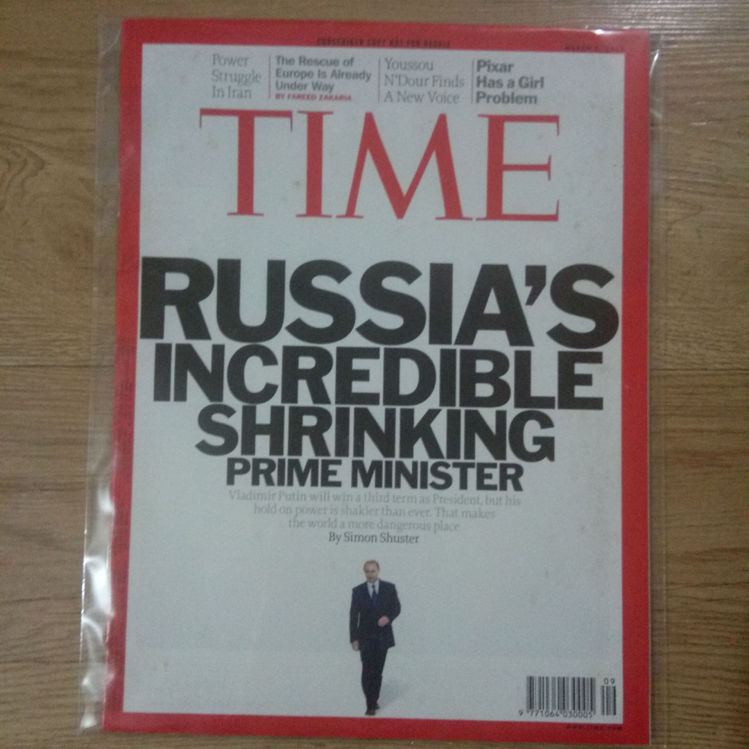 Vladimir Putin - Time Magazine March2012, Hobbies & Toys, Books ...