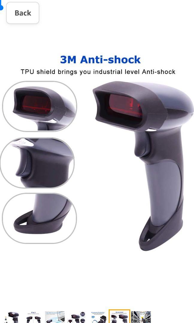 Wireless Handheld Barcode Scanner BEVA 2-in-1 Wired Bar Code Reader 2 ...