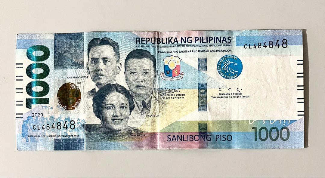 1000 bill with super repeater serial number, Hobbies & Toys ...