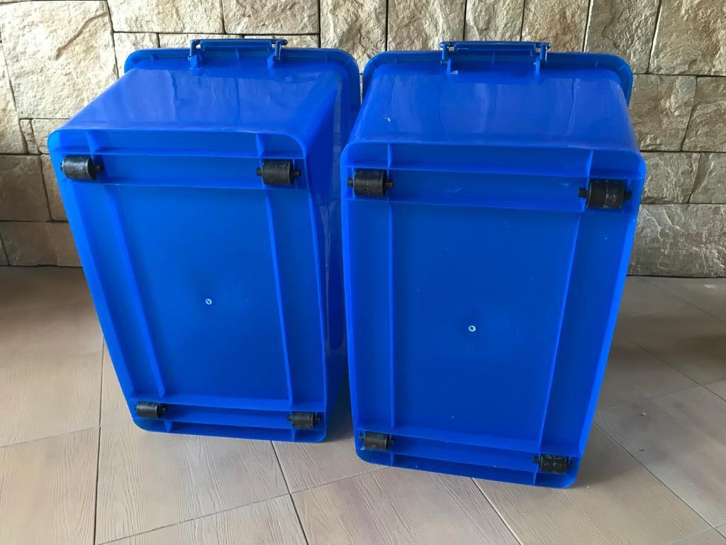 100L Storage Box with Lid & Wheels, Furniture & Home Living, Home ...