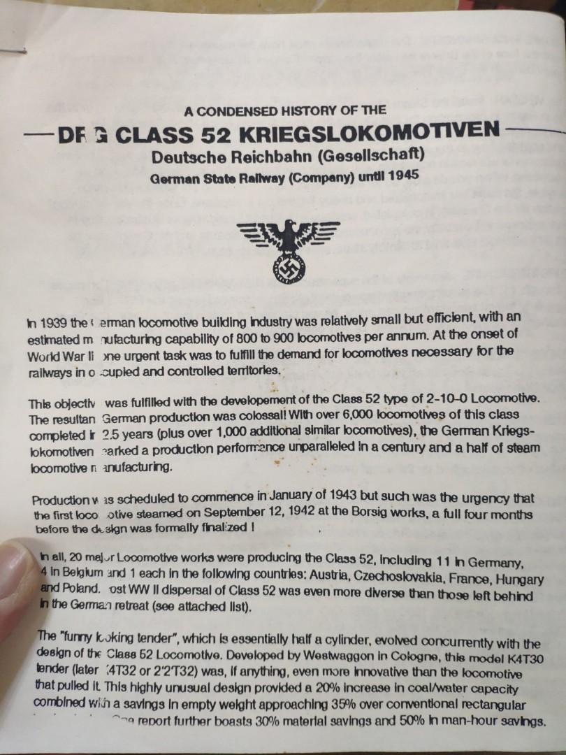 1:35 The Tank Workshop DRG Class 52 Kriegslokomotiven Full Resin Kit ...