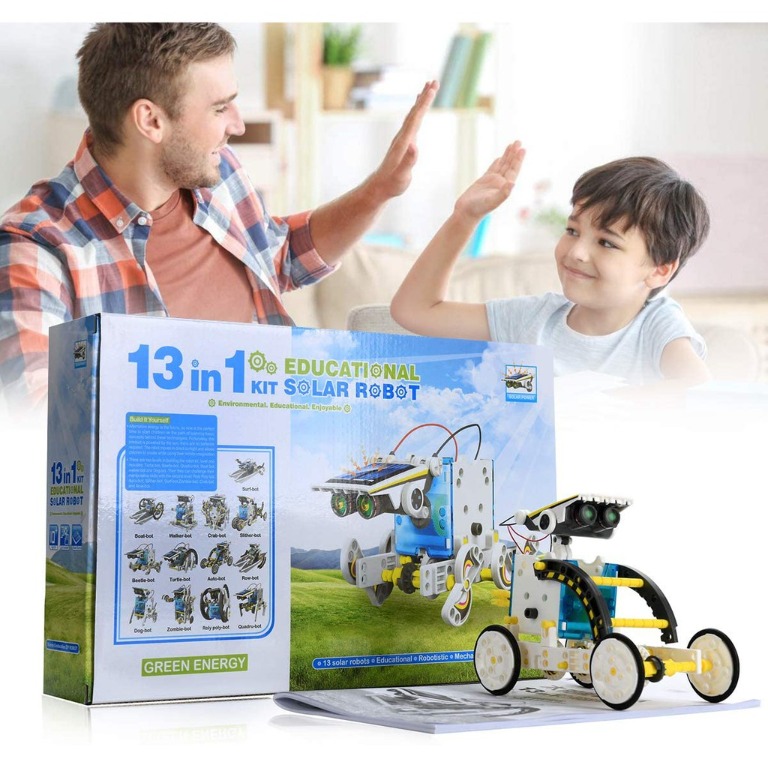13in1 Kids DIY Solar Robot Experiment Kit Robotics Kit Solar Powered ...