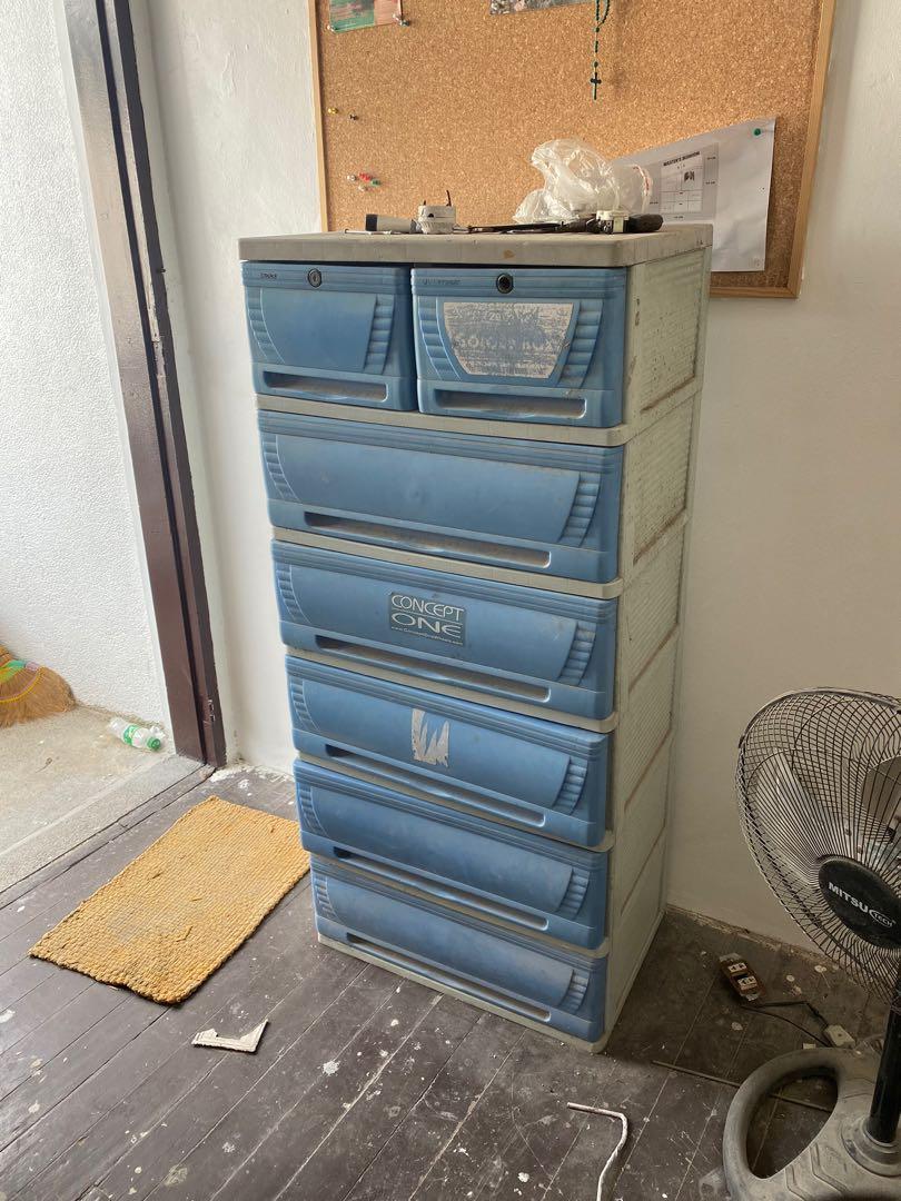 [2ND HAND] Zooey 6-Layer Plastic Drawer Cabinet | Orocan Type Cabinet ...