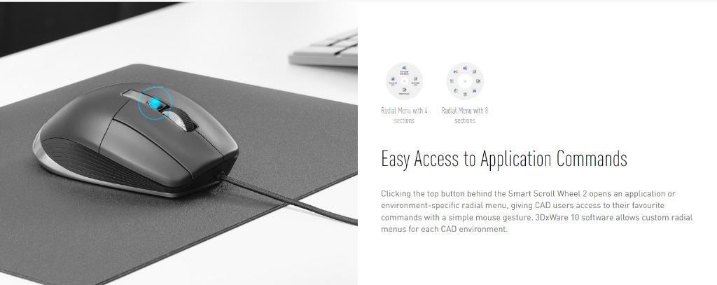3Dconnexion CadMouse Pro Professional Mouse Autocad 3dmax Solidworks ...