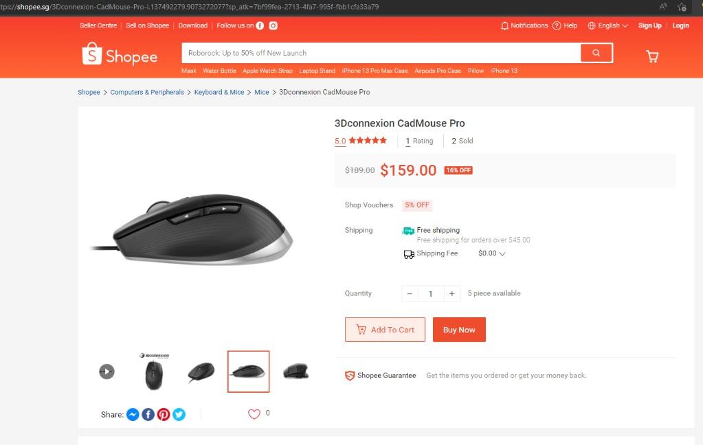 3Dconnexion CadMouse Pro Professional Mouse Autocad 3dmax Solidworks ...