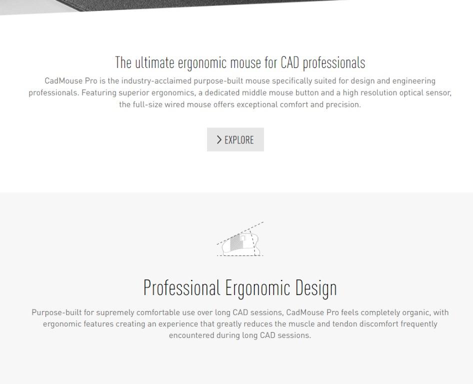 3Dconnexion CadMouse Pro Professional Mouse Autocad 3dmax Solidworks ...