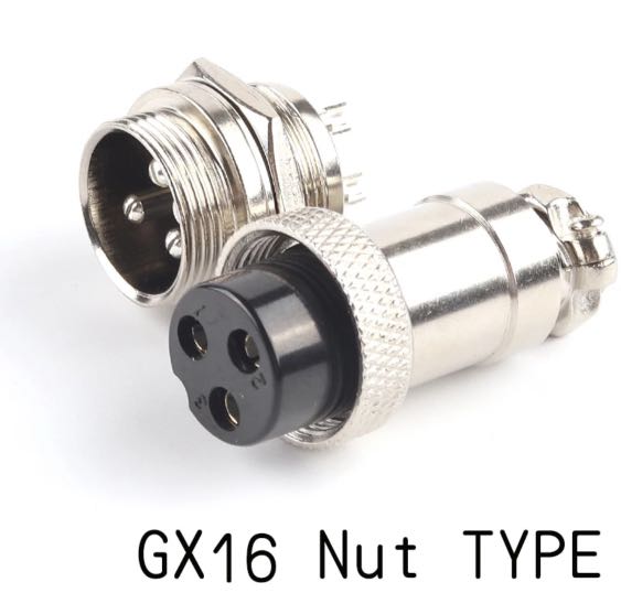 * GX16 Nut Type Male & Female Connector 3Pin Circular Aviation Socket ...