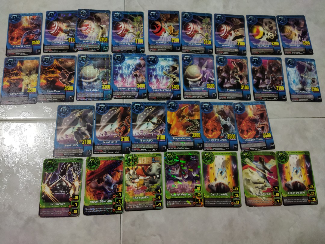 Animal Kaiser VER 2-6 Red Green Cards Animal Miracle Strong Cards VER 2 ...