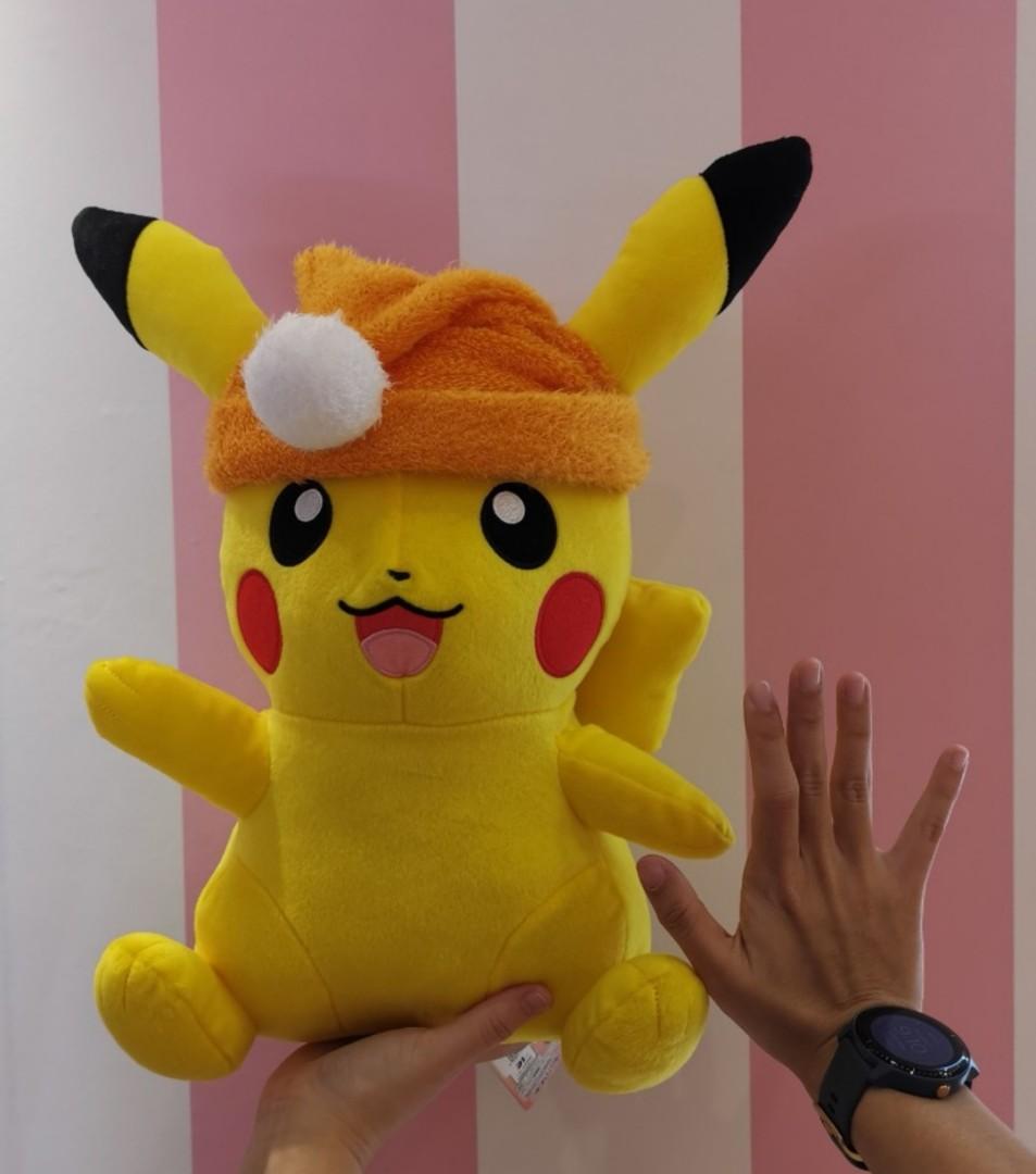 Brand New Authentic Pokemon Winter Pikachu Big Size Soft Toy Plush Plushie Nintendo Bandai Jaia