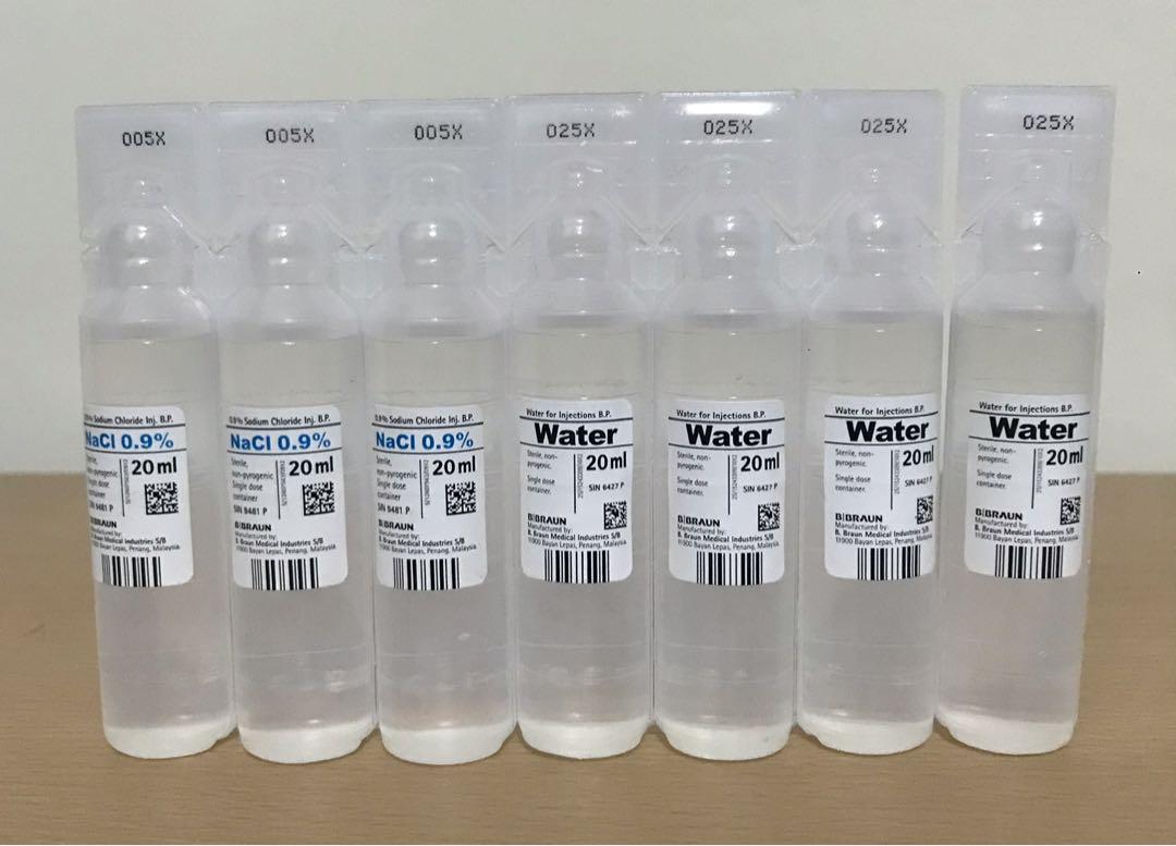 Braun NaCI 0.9% & Water, Health & Nutrition, Medical Supplies & Tools ...